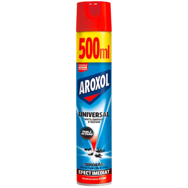 Aroxol Spray Insecticid Universal Dubla Actiune 500Ml Insecte ...